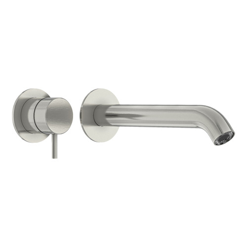 Elle 316 Stainless Steel Bath/Basin Wall Mixer Set | Temple & Webster