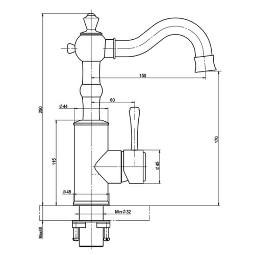 Augustine 150mm Basin Mixer | Temple & Webster