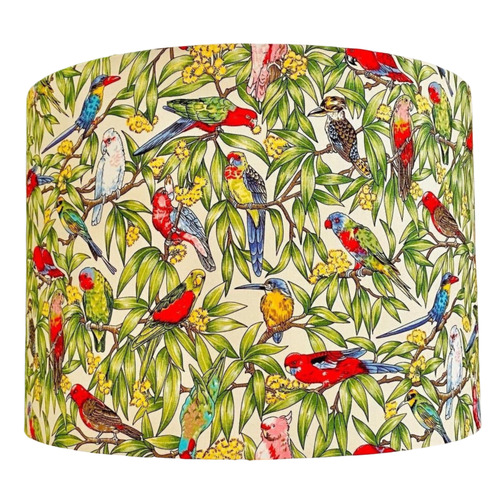 Australian Birds Beige Cotton Lamp Shade | Temple & Webster