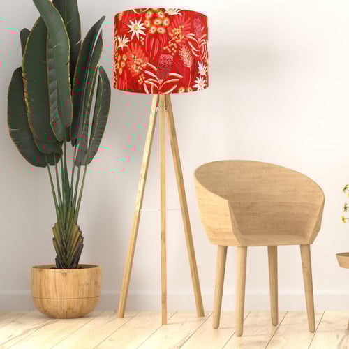 Campana Collective Red Beauty of Bush Floral Lamp Shade | Temple & Webster