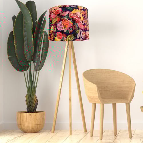 Campana Collective Purple Background Wild Protea Lamp Shade | Temple ...