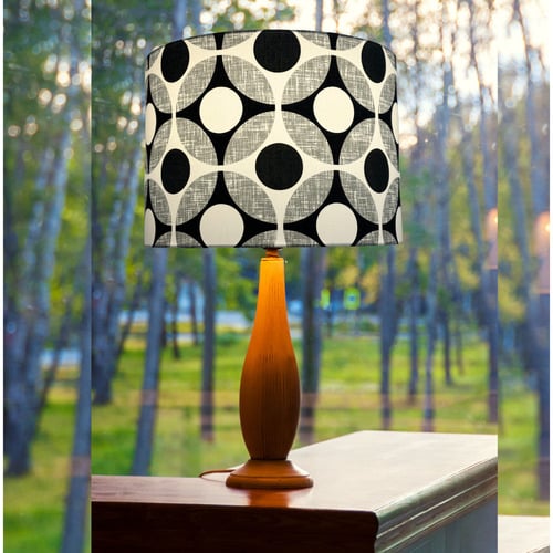 Campana Collective Black & White Retro Lamp Shade | Temple & Webster