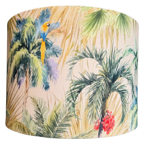 Pauline Drum Cotton Canvas Lamp Shade | Temple & Webster