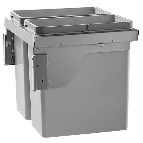 56L Twin Slide Out Concealed Waste Bin | Temple & Webster