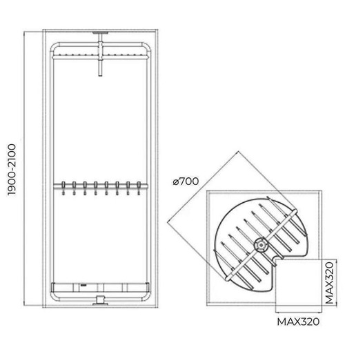 B Series Rotating Multifunctional Trouser Rack | Temple & Webster