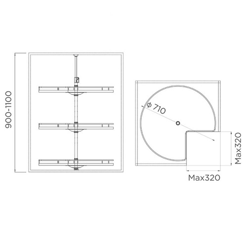 A Series Rotating Wardrobe Carousel | Temple & Webster