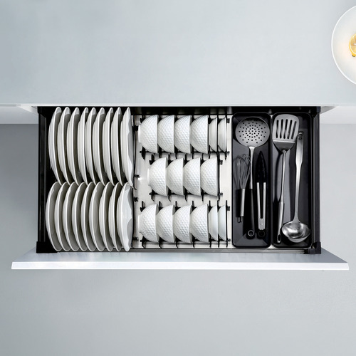 Shearer Crystal Carbon Steel Pull-Out Kitchen Drawer | Temple & Webster