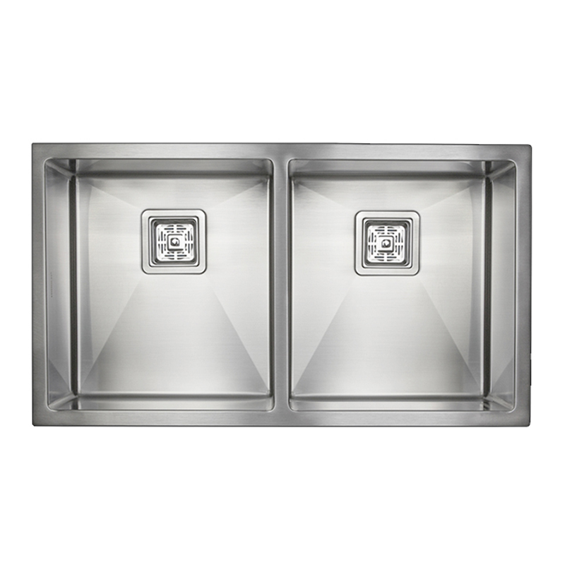 Vante 800mm Double Stainless Steel Kitchen Sink | Temple & Webster