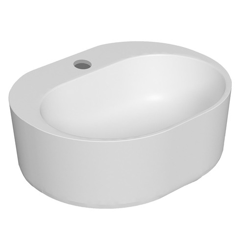 Lilli 400mm Matte White Solid Surface Basin | Temple & Webster
