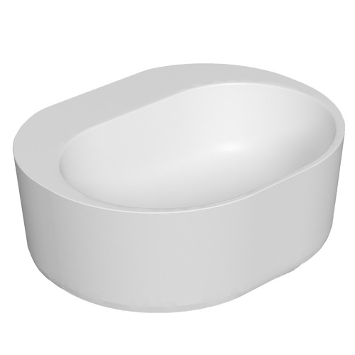Lilli 400mm Matte White Solid Surface Basin | Temple & Webster
