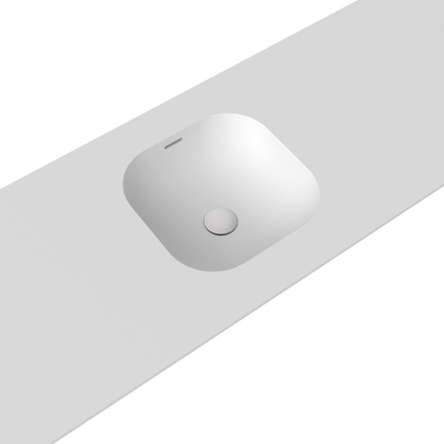 Sub 374mm Matte White Square Undermount Basin with Overflow | Temple ...