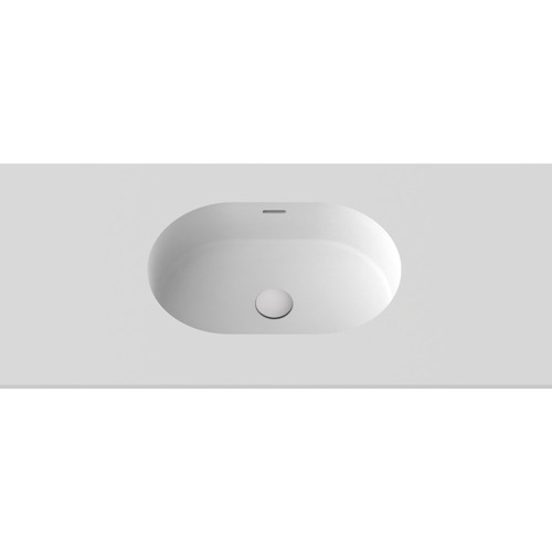 OMVIVO Sub 493mm Matte White Oval Undermount Basin with Overflow ...