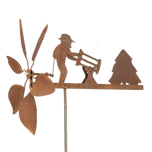 Rust Lumberjack Wind Spinner | Temple & Webster