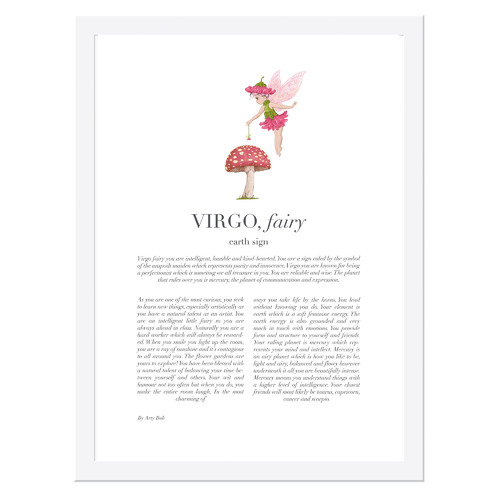 Pink Zodiac Virgo Child Printed Wall Art | Temple & Webster