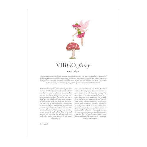 Pink Zodiac Virgo Child Printed Wall Art | Temple & Webster