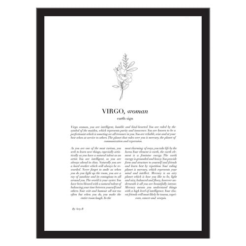 Zodiac Woman I Virgo Printed Wall Art | Temple & Webster