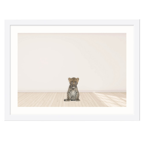 Baby Leopard Cub Printed Wall Art | Temple & Webster