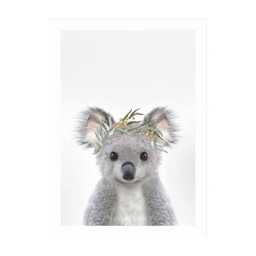 TinyTotsPrints Baby Koala Eucalyptus Crown Printed Wall Art | Temple ...