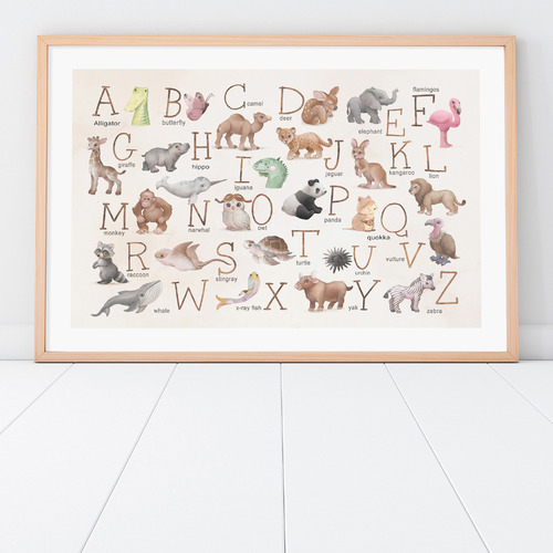 Animal Alphabet II Framed Paper Print Wall Art | Temple & Webster
