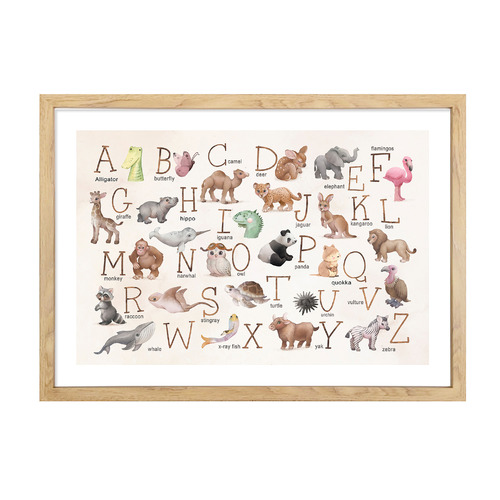 Animal Alphabet II Framed Paper Print Wall Art | Temple & Webster