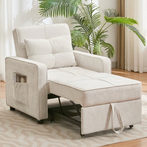 Cassington_Home Iya Single Chenille Sofa Bed | Temple & Webster