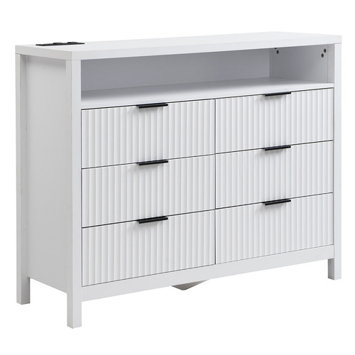 Cassington_Home Miggy 6 Drawer Chest with LED & Charging Station ...