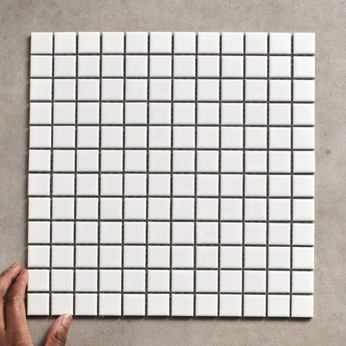 Sasha Matt Mini Square Porcelain Mosaic Tile | Temple & Webster