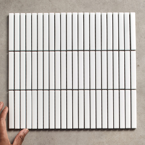 Soho Matt White Kit Kat Porcelain Mosaic Tile | Temple & Webster