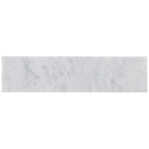 White Honed Bianco Carrara Marble Tile Swatch | Temple & Webster