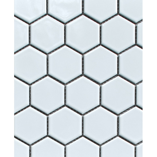 Remi 325 x 281mm Gloss White Hexagon Porcelain Mosaic Tile | Temple ...