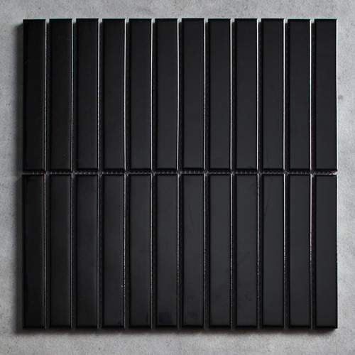Ripley Gloss Black Kit Kat Porcelain Mosaic Tile | Temple & Webster