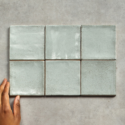 Naples Gloss Matcha Small Square Ceramic Tile | Temple & Webster