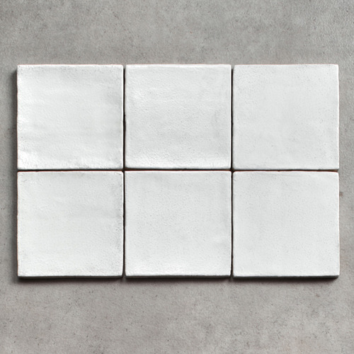 Naples Gloss White Small Square Ceramic Tile | Temple & Webster