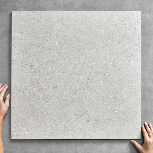 Chiara External Matt White Square Terrazzo Look Porcelain Tile | Temple ...