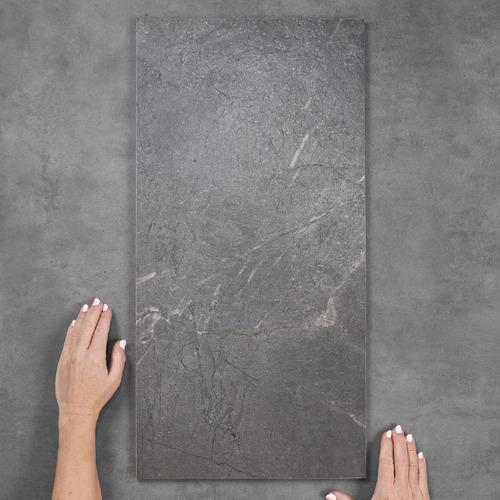 Cooper Charcoal Rectangle Porcelain Tile | Temple & Webster