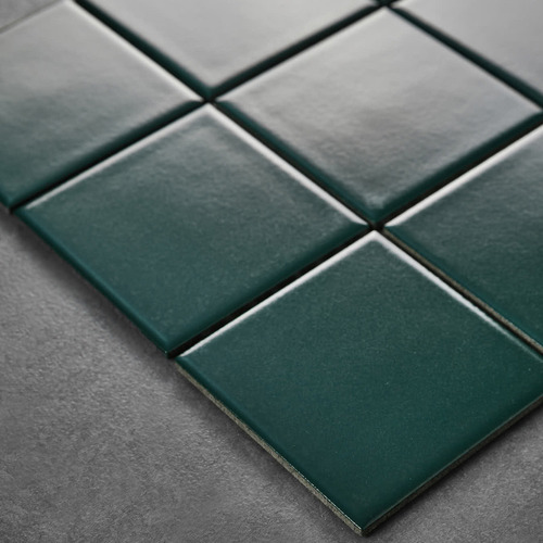 Stanmore Heritage Green Small Square Porcelain Mosaic Tile | Temple ...