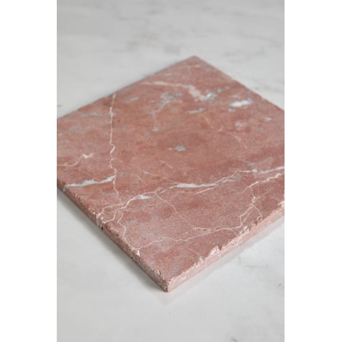 Isha 200 x 200mm Tumbled Merlot Marble Square Tile | Temple & Webster