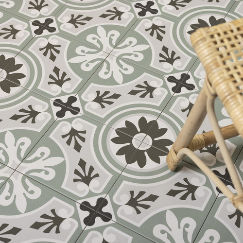 Vera 200 x 200mm Decorative Matt Porcelain Tile | Temple & Webster