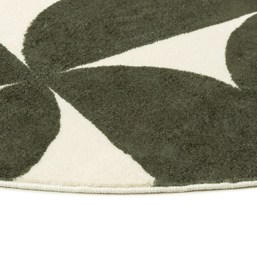 DaisieRugStudio Green Alure Machine Washable Round Rug | Temple & Webster