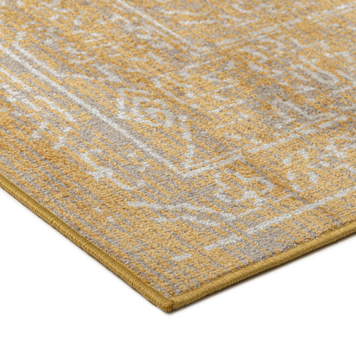 DaisieRugStudio Gold Corvallis Traditional Machine Washable Rug ...