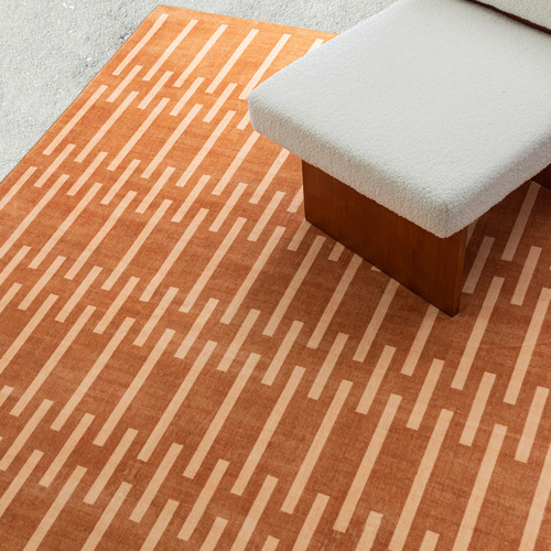 DaisieRugStudio Rust Gerritsen Machine Washable Rug | Temple & Webster