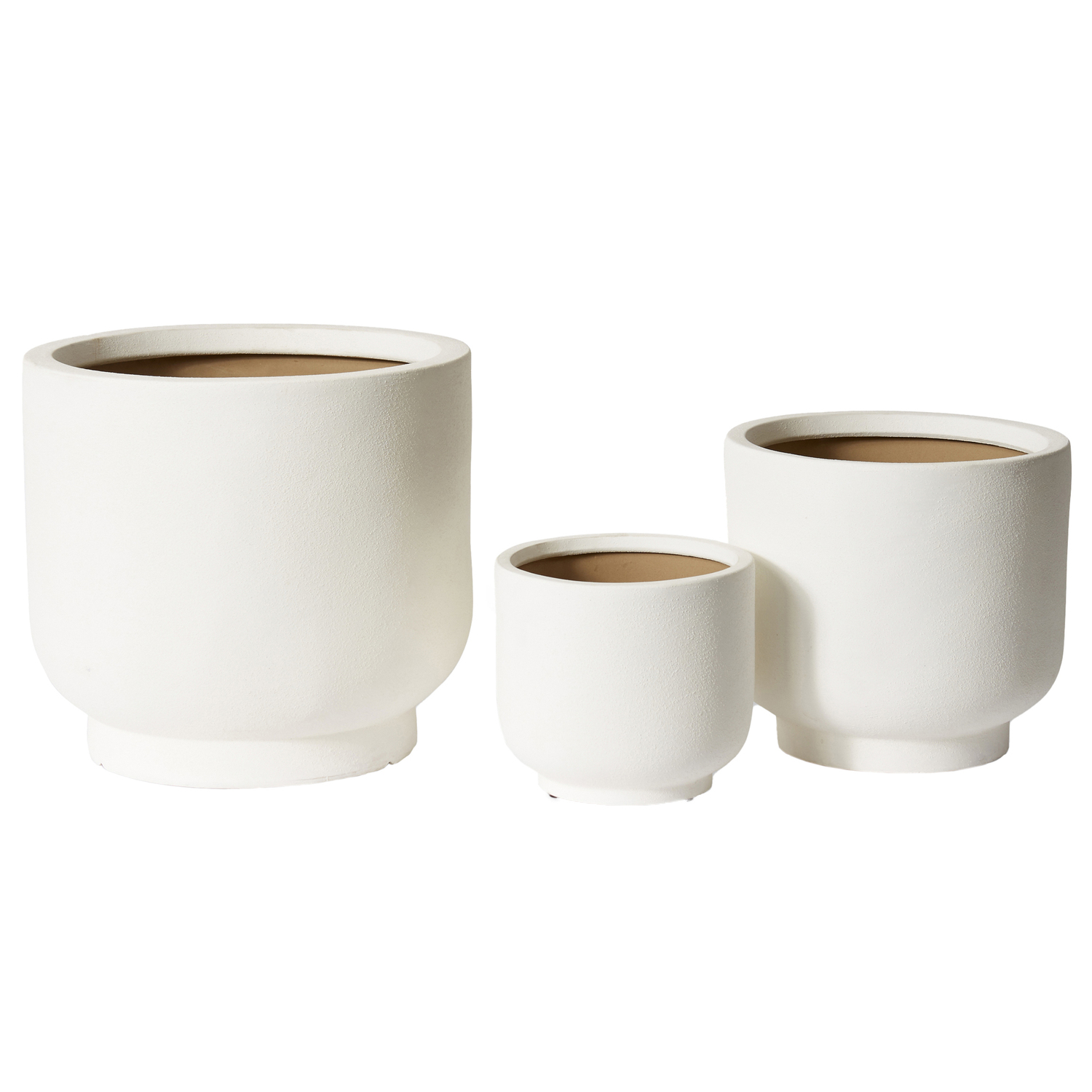 3 Piece Julane Ceramic Planter Set | Temple & Webster