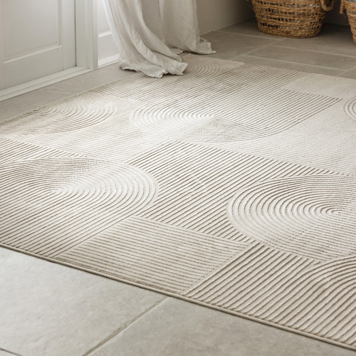 DarrenPalmer Linen Raking Rug | Temple & Webster