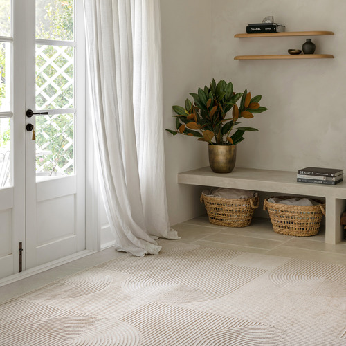 DarrenPalmer Linen Raking Rug | Temple & Webster