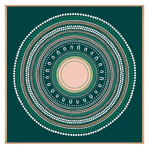 Green Yarning Circle Gathering Printed Wall Art | Temple & Webster