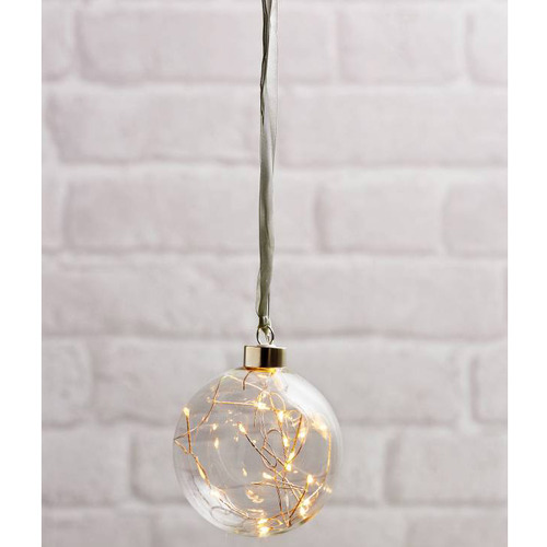 Battery Operated LED Glass Bauble | Temple & Webster