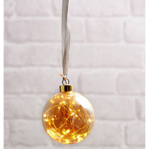 Battery Operated LED Glass Bauble | Temple & Webster