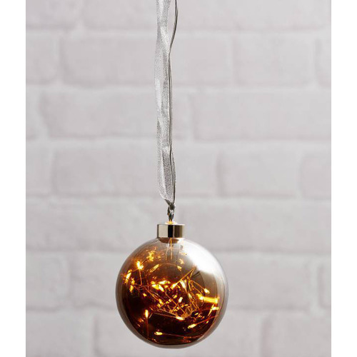 Battery Operated LED Glass Bauble | Temple & Webster