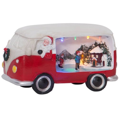 Eglo Red Kombi Van Christmas Decoration with LED | Temple & Webster