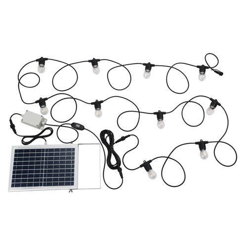 10 Warm White Maxwell Solar Festoon Lights | Temple & Webster